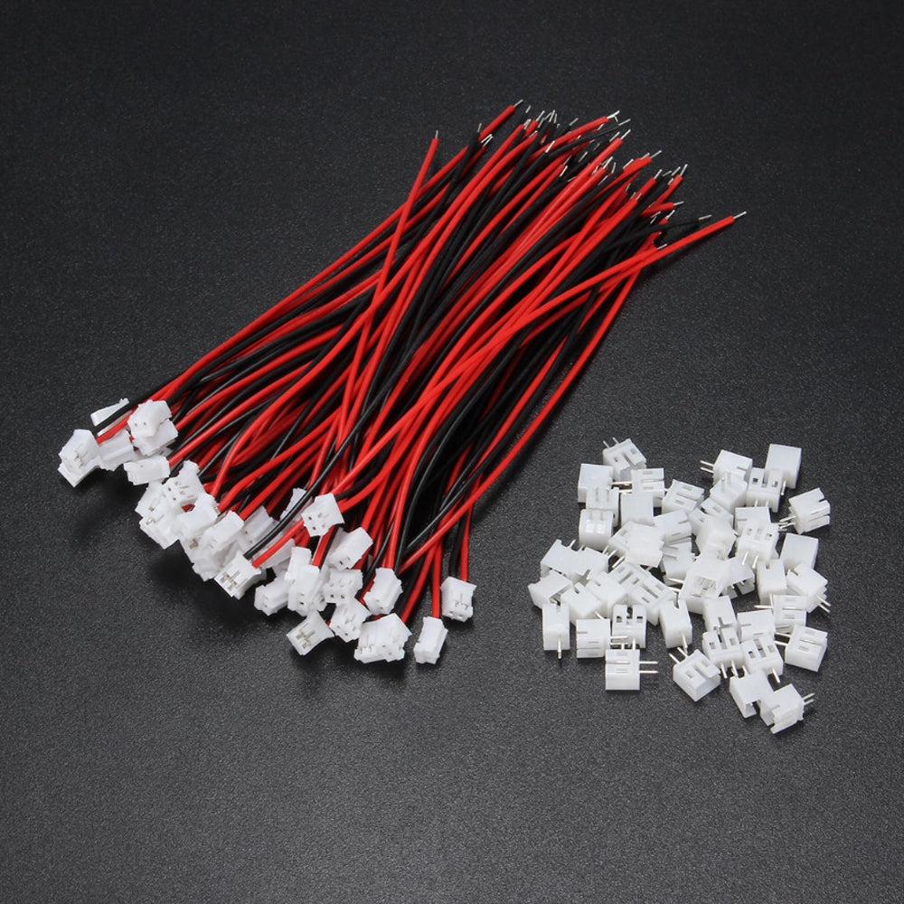 PH Connectors 10 Set 2 Pin Mini Micro JST XH2.54mm 24AWG Connector Plug ...